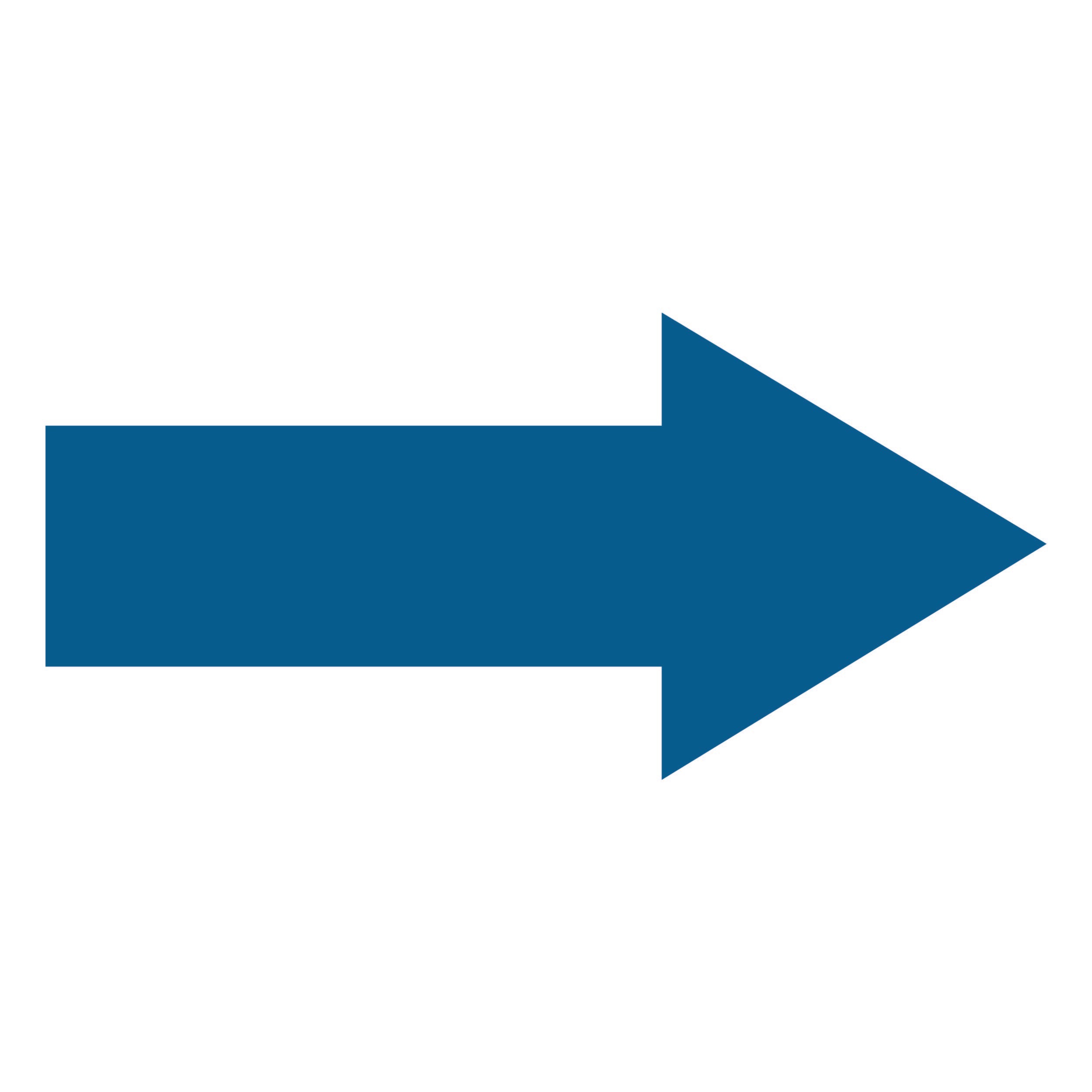 Gulvfolie pil | Blå højrepil | 14x30 cm | Ensretning